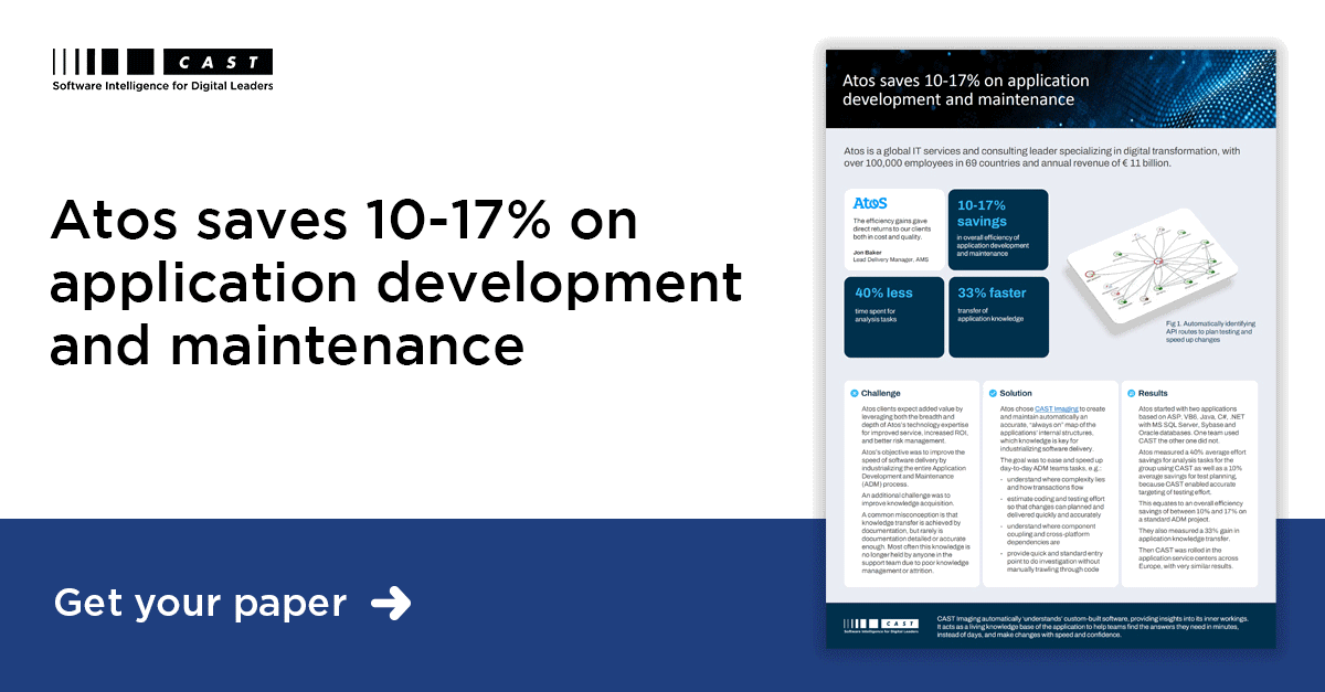 Atos saves 10-17% on application development and maintenance | Thank you