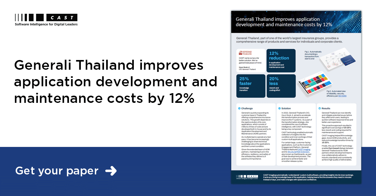 Generali Thailand improves application development and maintenance ...